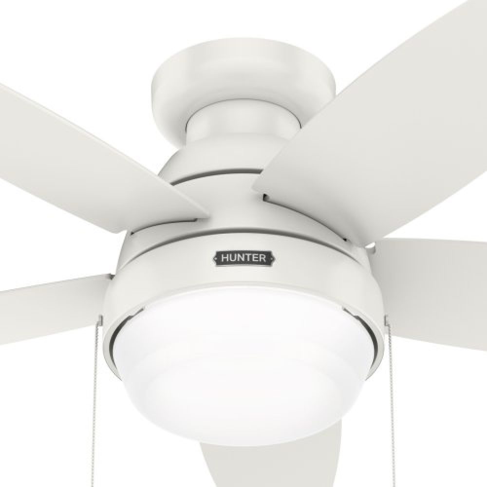 Hunter 44 inch Lilliana Low Profile Ceiling Fan with LED Light Kit and ...